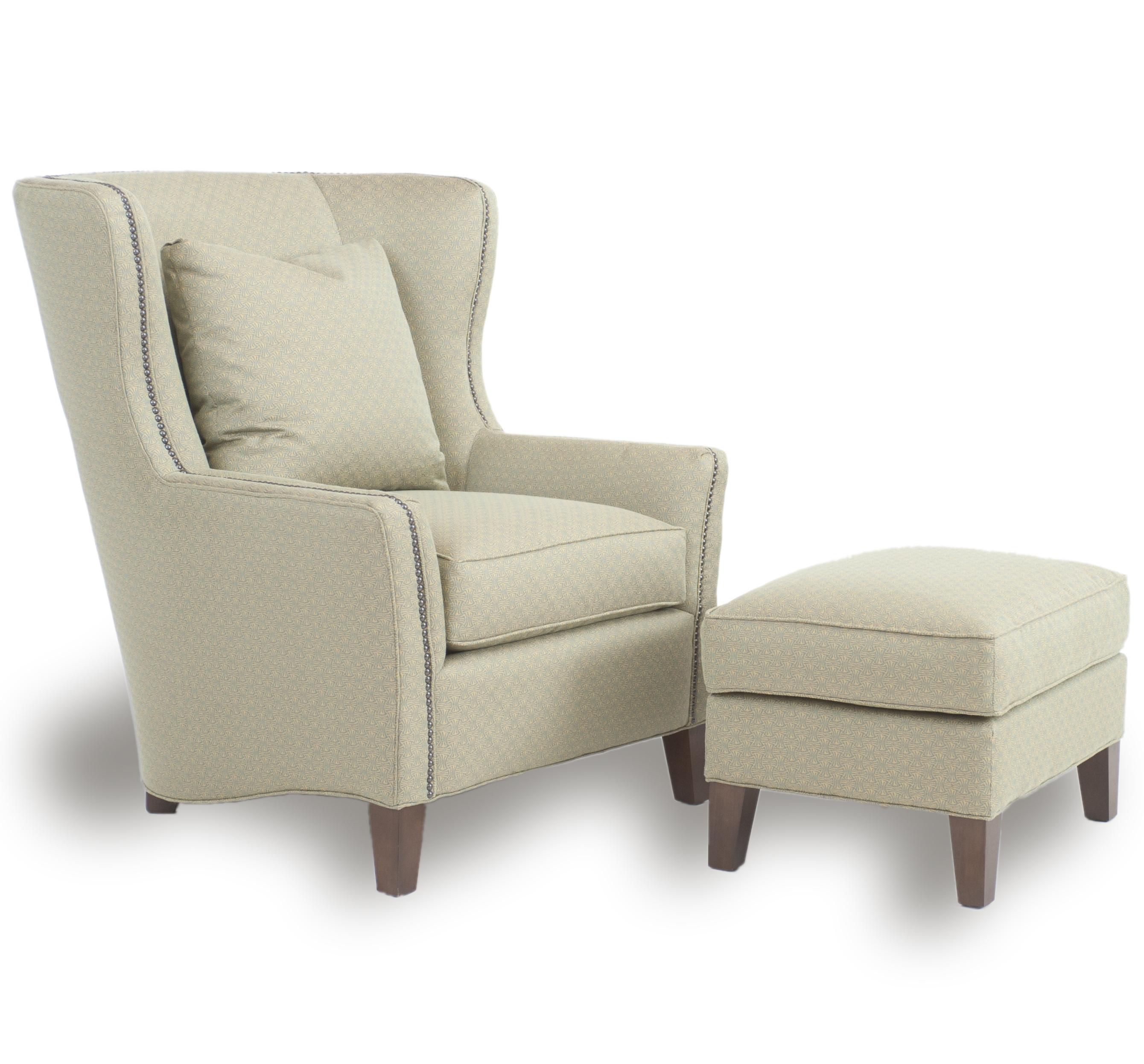 Wingback armchair with ottoman store